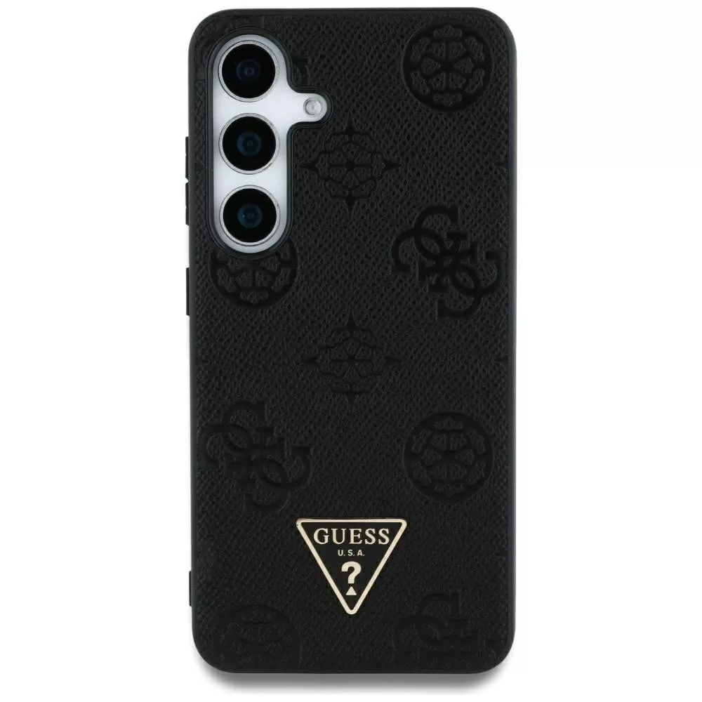Guess Grained Hot Stamp Peony Pattern Triangle Logo MagSafe
