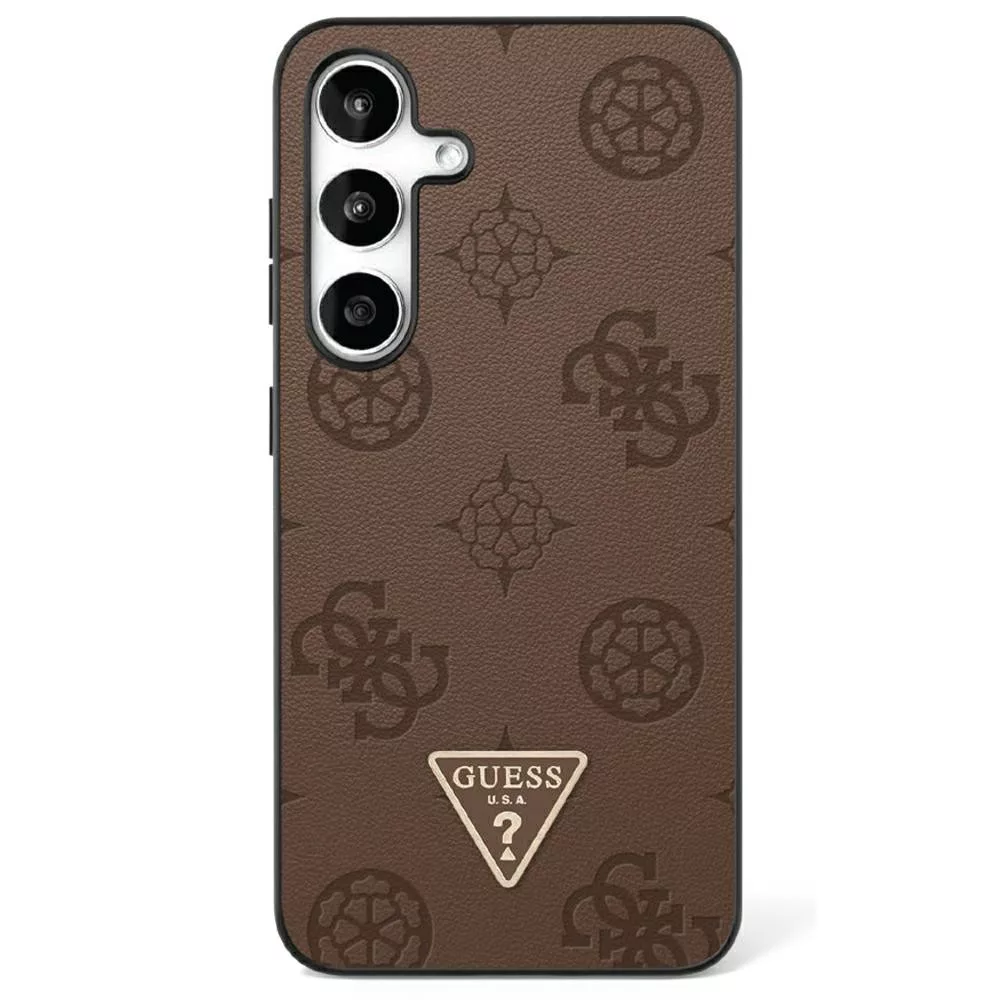 Guess Grained Hot Stamp Peony Pattern Triangle Logo MagSafe