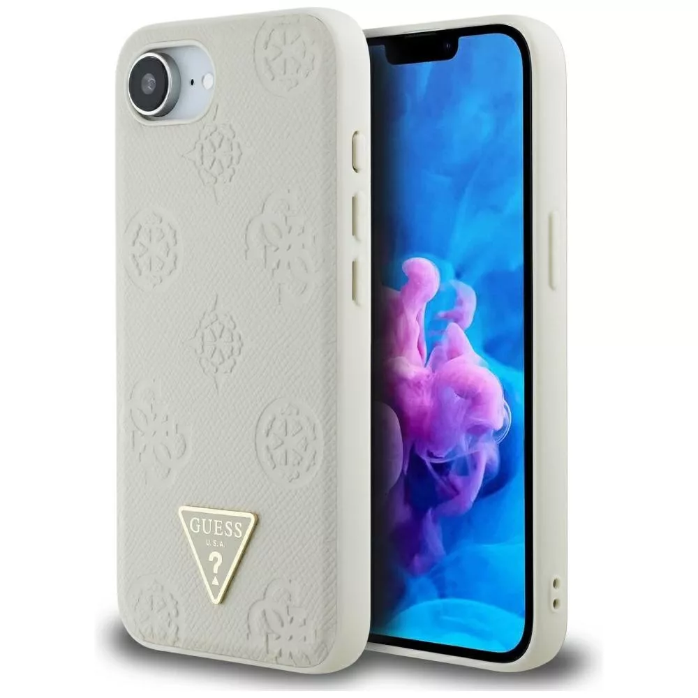 Guess Grained Hot Stamp Peony Triangle Logo MagSafe iPhone 1